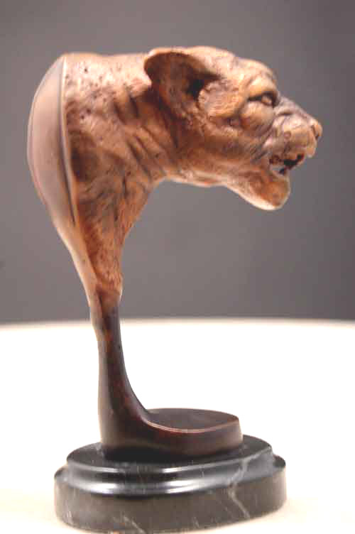 Bronze Tiger Head Bust Marble Base Lost Wax | eBay